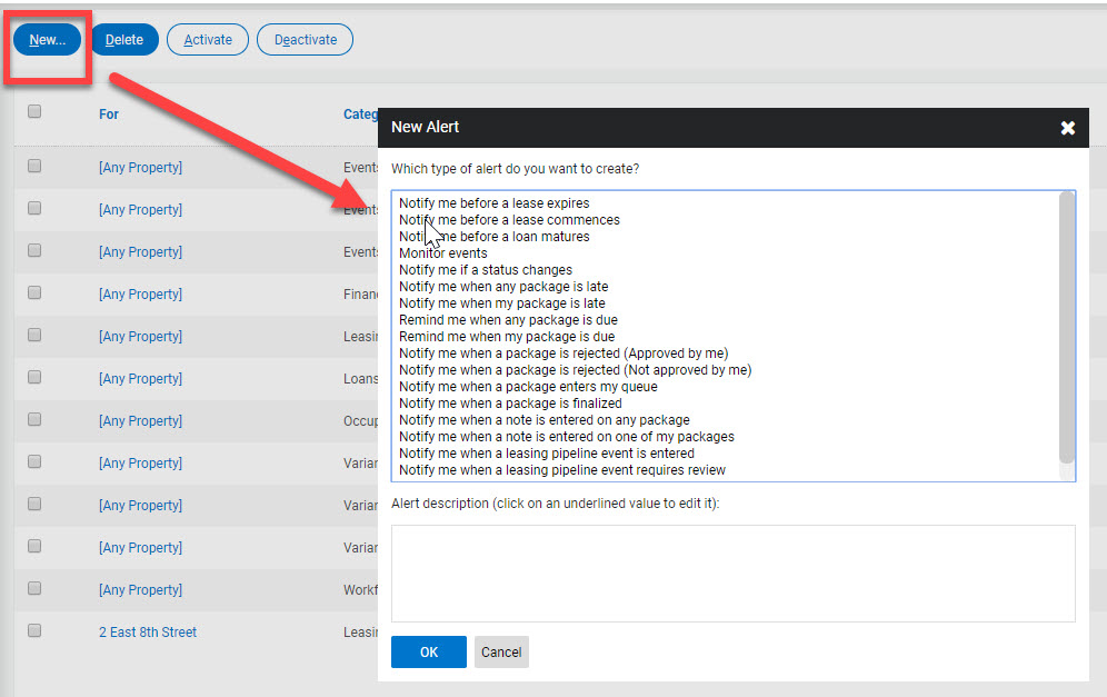 Configuring Alerts – RealPage AIM
