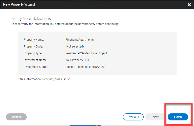 Creating a Property – RealPage AIM