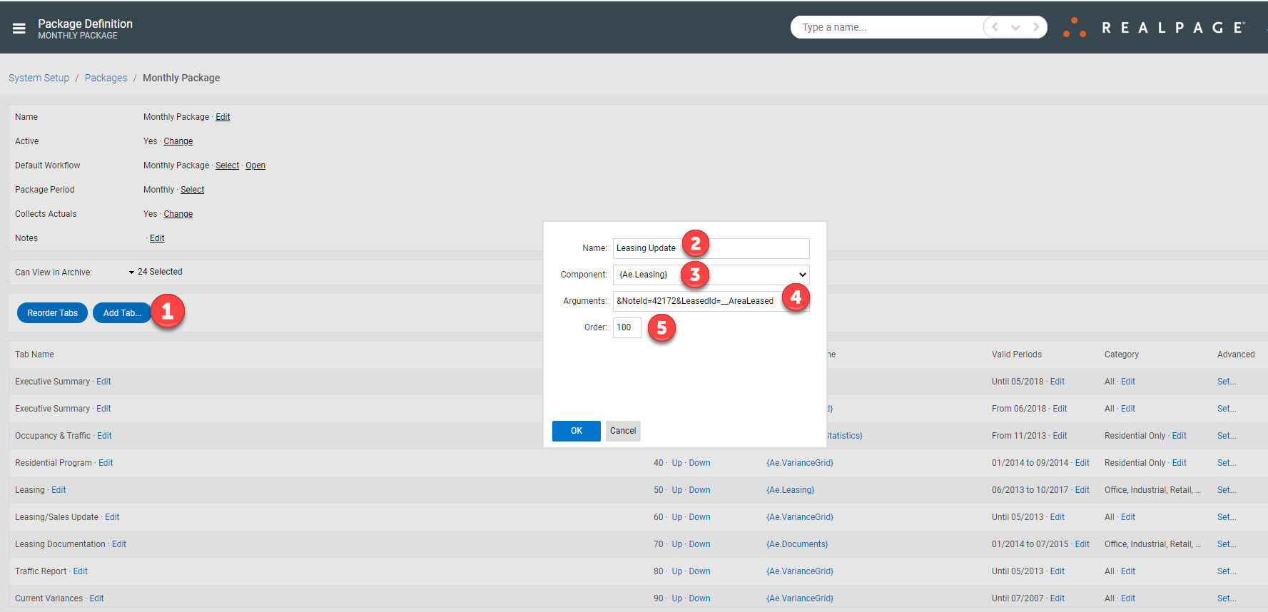 Setting Up Reporting Packages – RealPage AIM