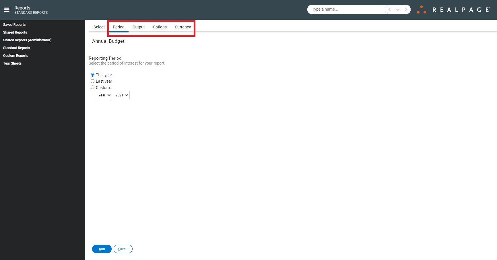 Create a Quick Report – RealPage AIM